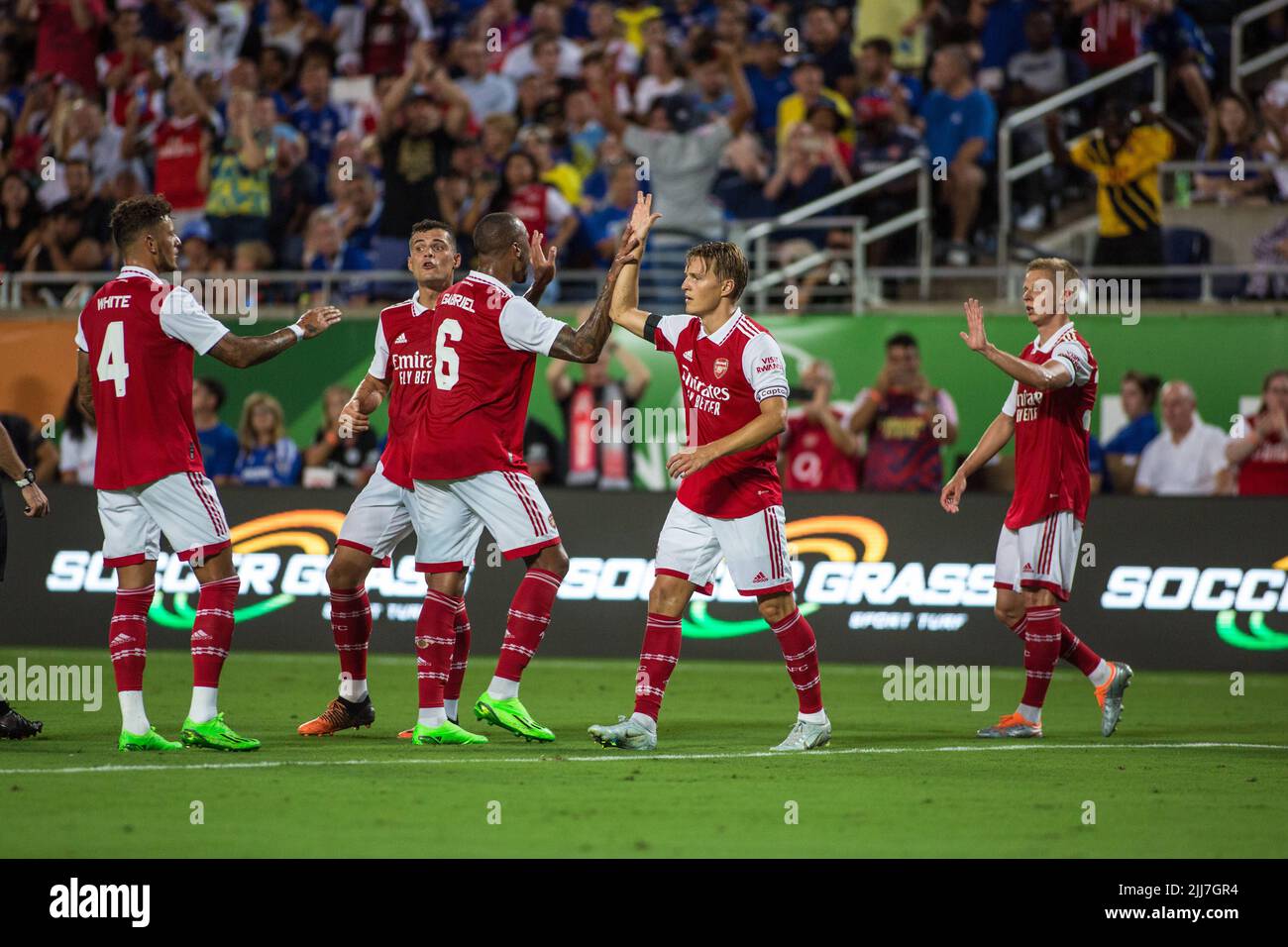 July 23, 2022: Arsenal FC midfielder Martin Odegaard (8) and team ...