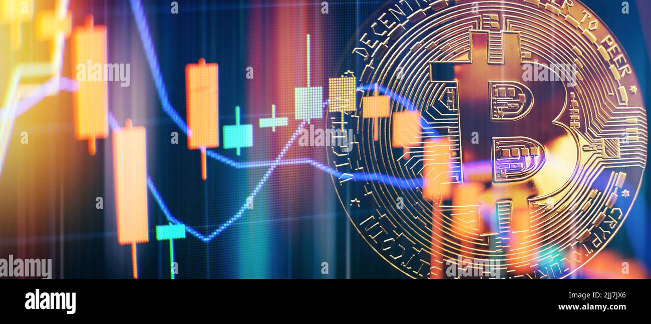 Chart shows a strong increase in the price of bitcoin. Investing in ...