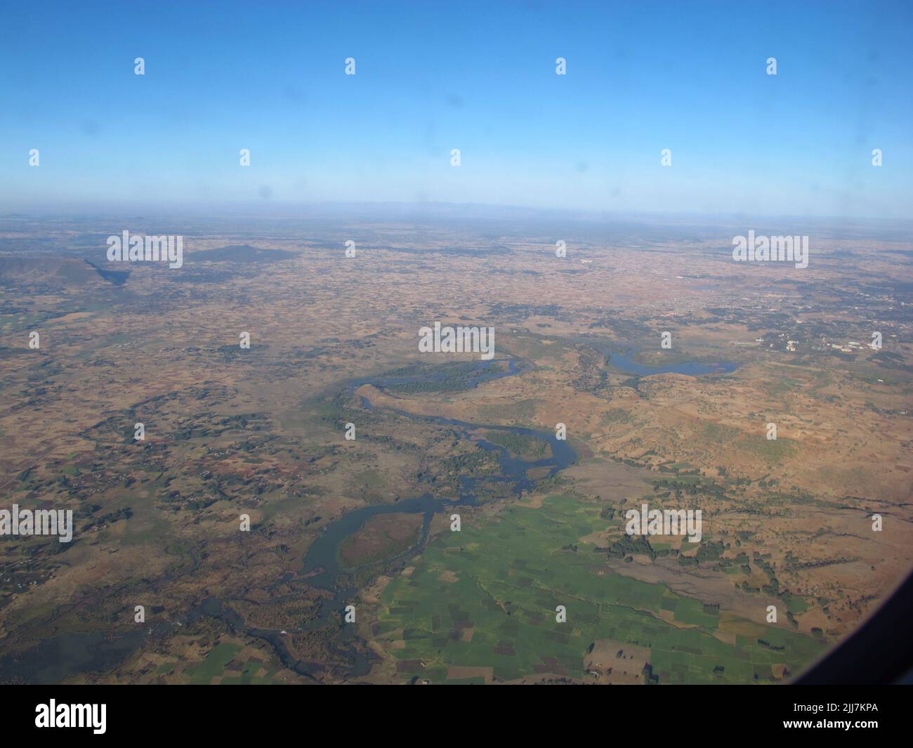 The view of Ethiopia from the airplane Stock Photo - Alamy