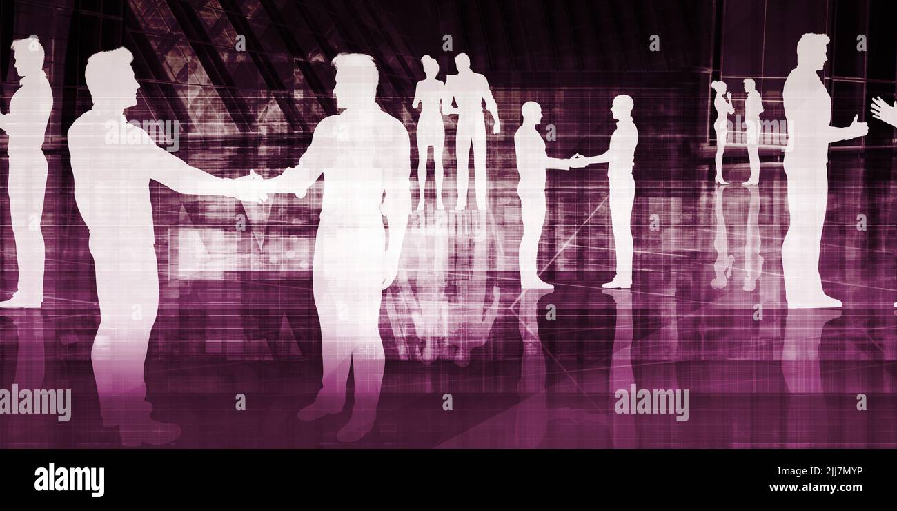 Business Deal Corporate Background with Sales Agreement Stock Photo - Alamy