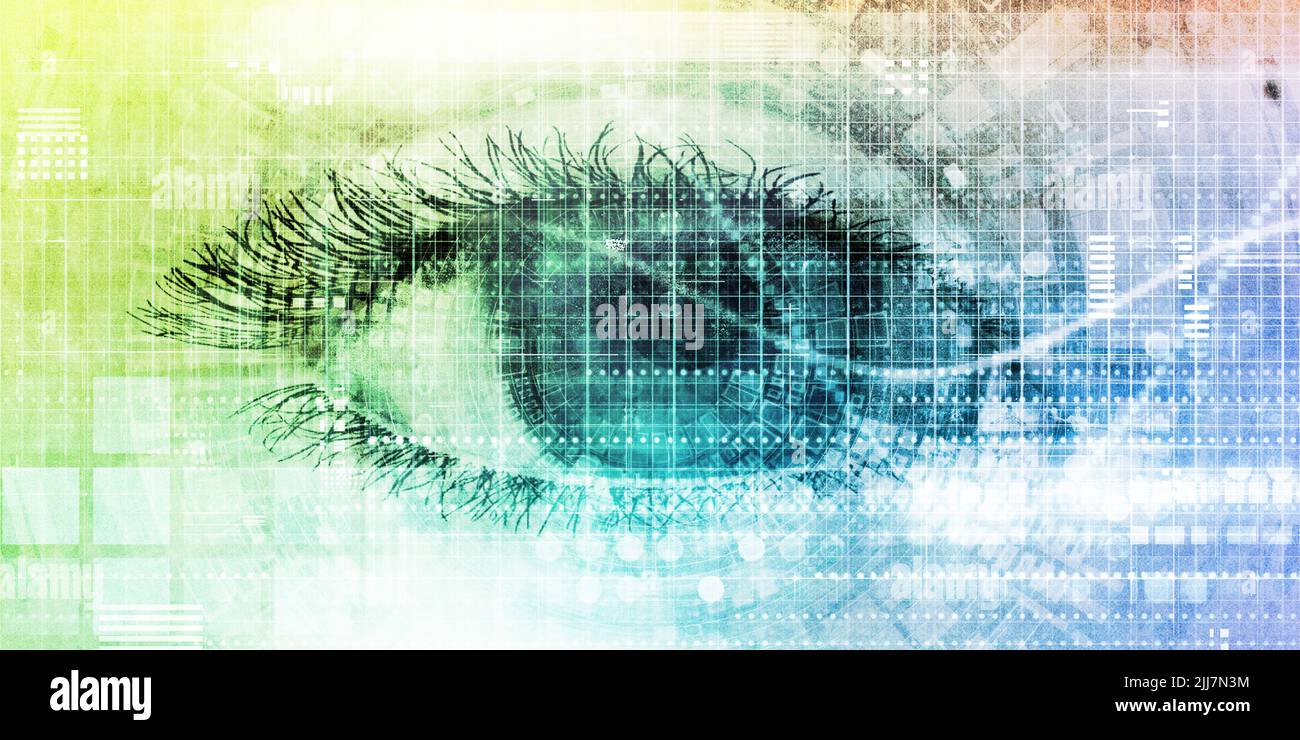 Futuristic Digital Network with Data Communication Art Stock Photo - Alamy