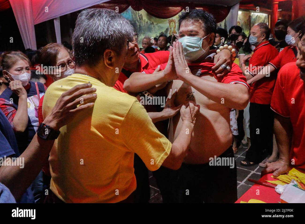 Bogor, Indonesia. 22nd July, 2022. A Indonesian Chinese devotee take ...