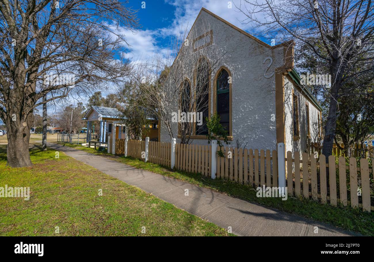 The Inverell Girl Guide hall and old church next door, signed as ...