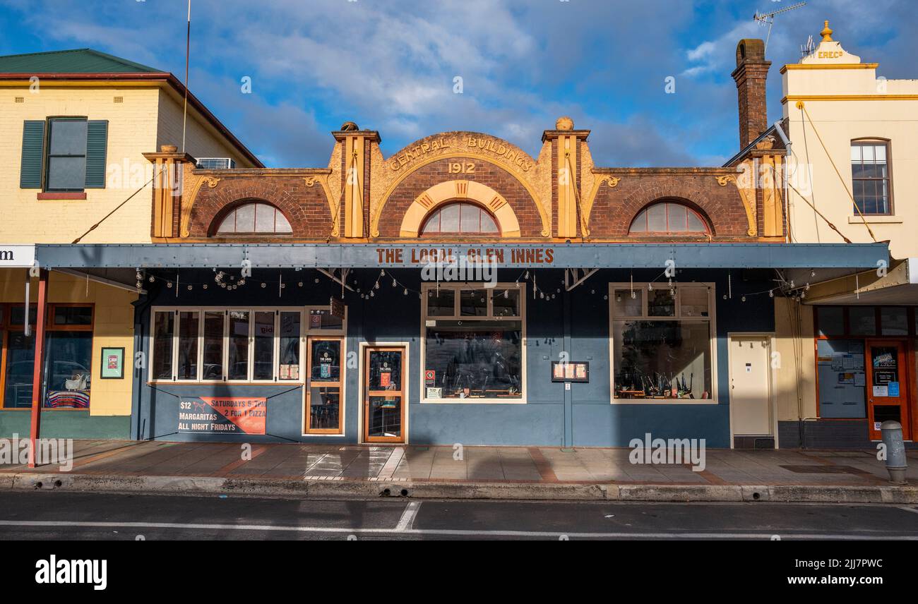 Main street Art Deco shops in Glen Innes, northern new south wales ...
