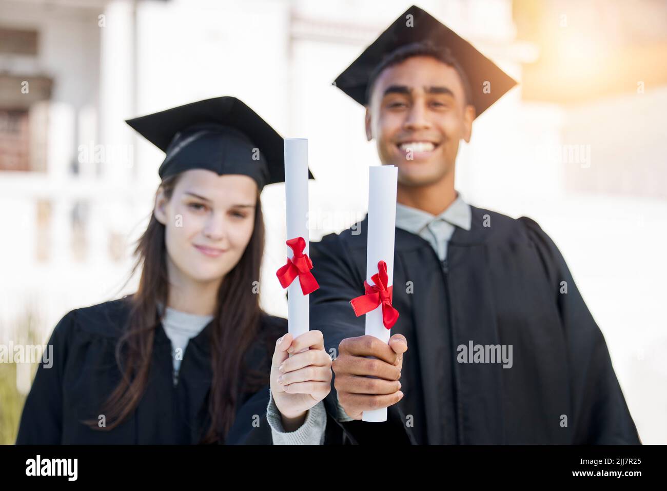 Our ticket to success is here. Portrait of a young man and woman ...