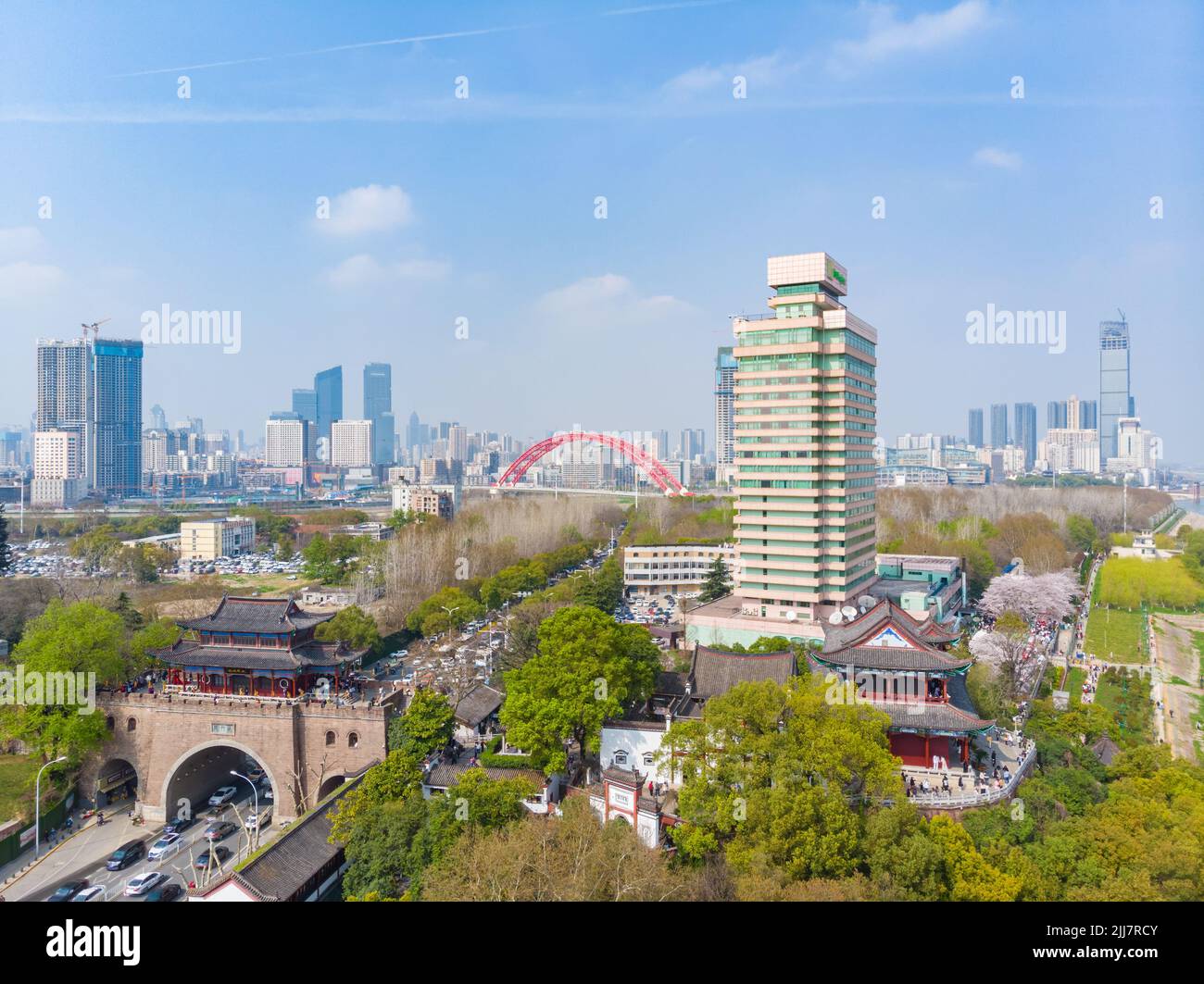 Scenery of Qingchuan Pavilion Park in Hanyang, Wuhan, Hubei, China ...