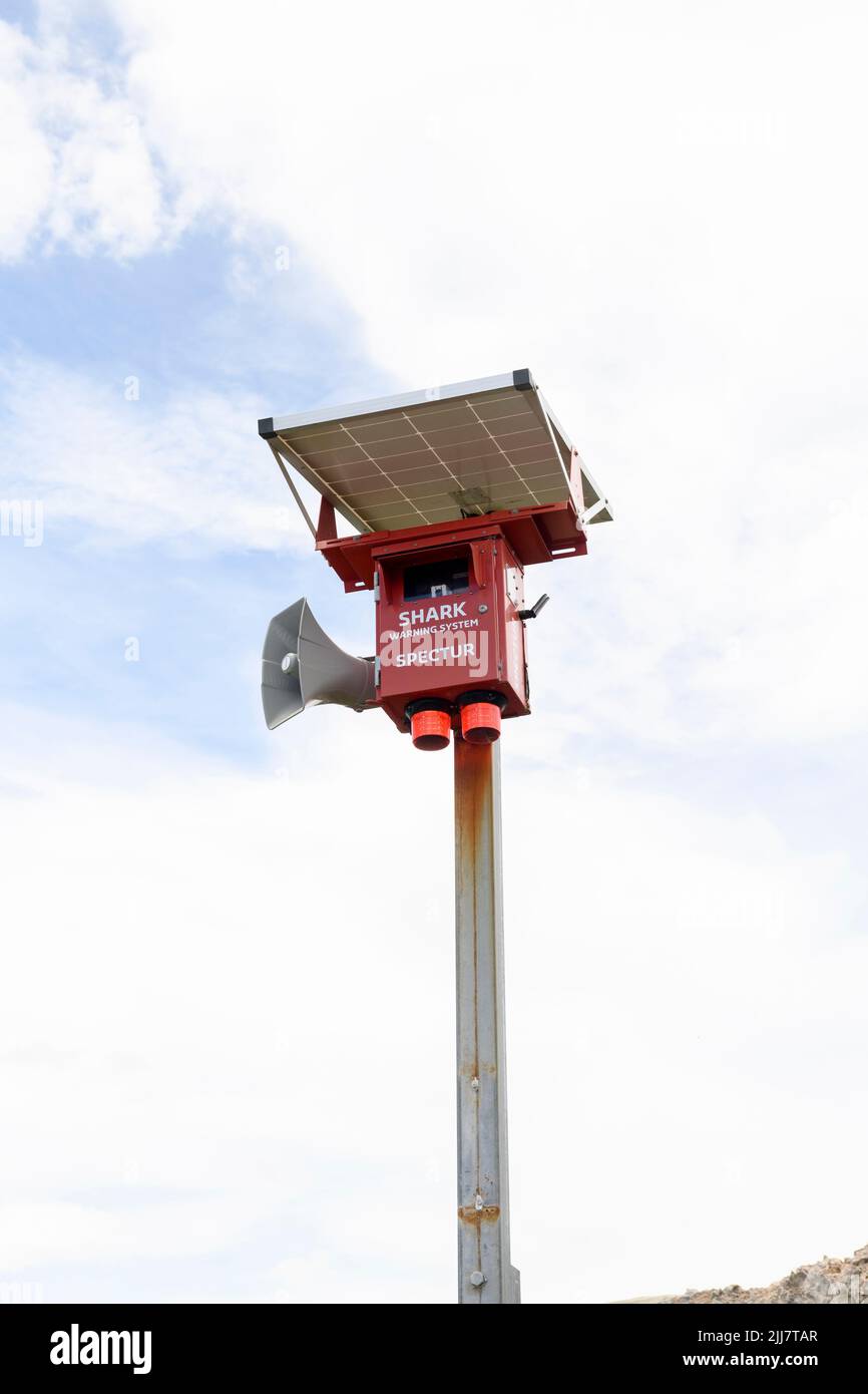 Spectur Shark Warning system unit installed at Cowaramup Bay, Gracetown ...