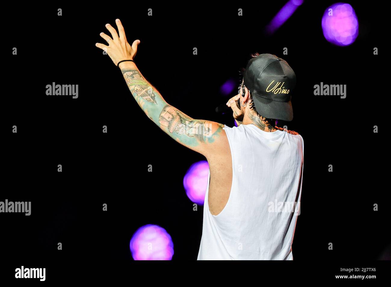 Milan, Italy. 23rd July, 2022. Niccolo Moriconi better known as Ultimo ...