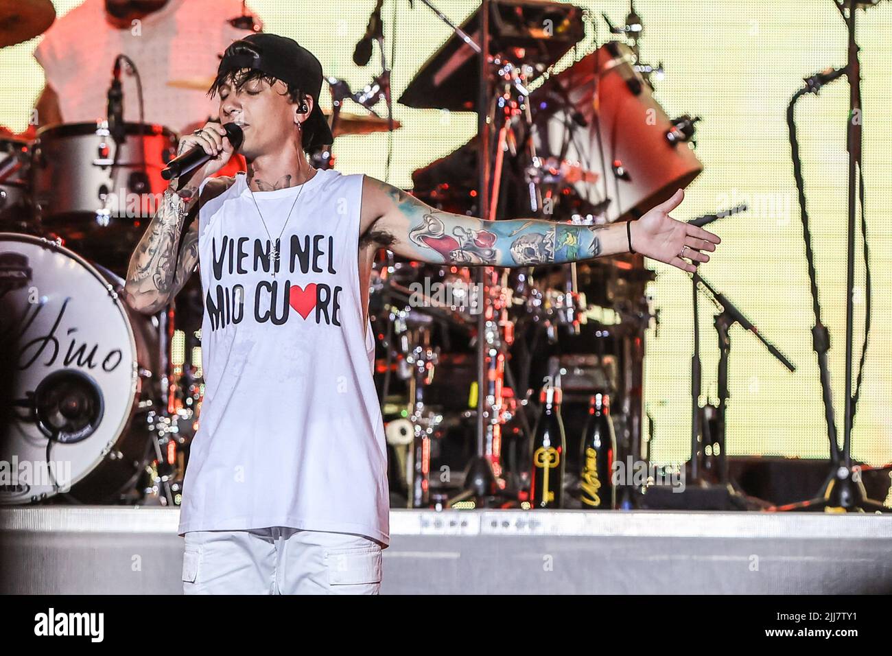 Niccolo Moriconi better known as Ultimo performs live on stage during ...