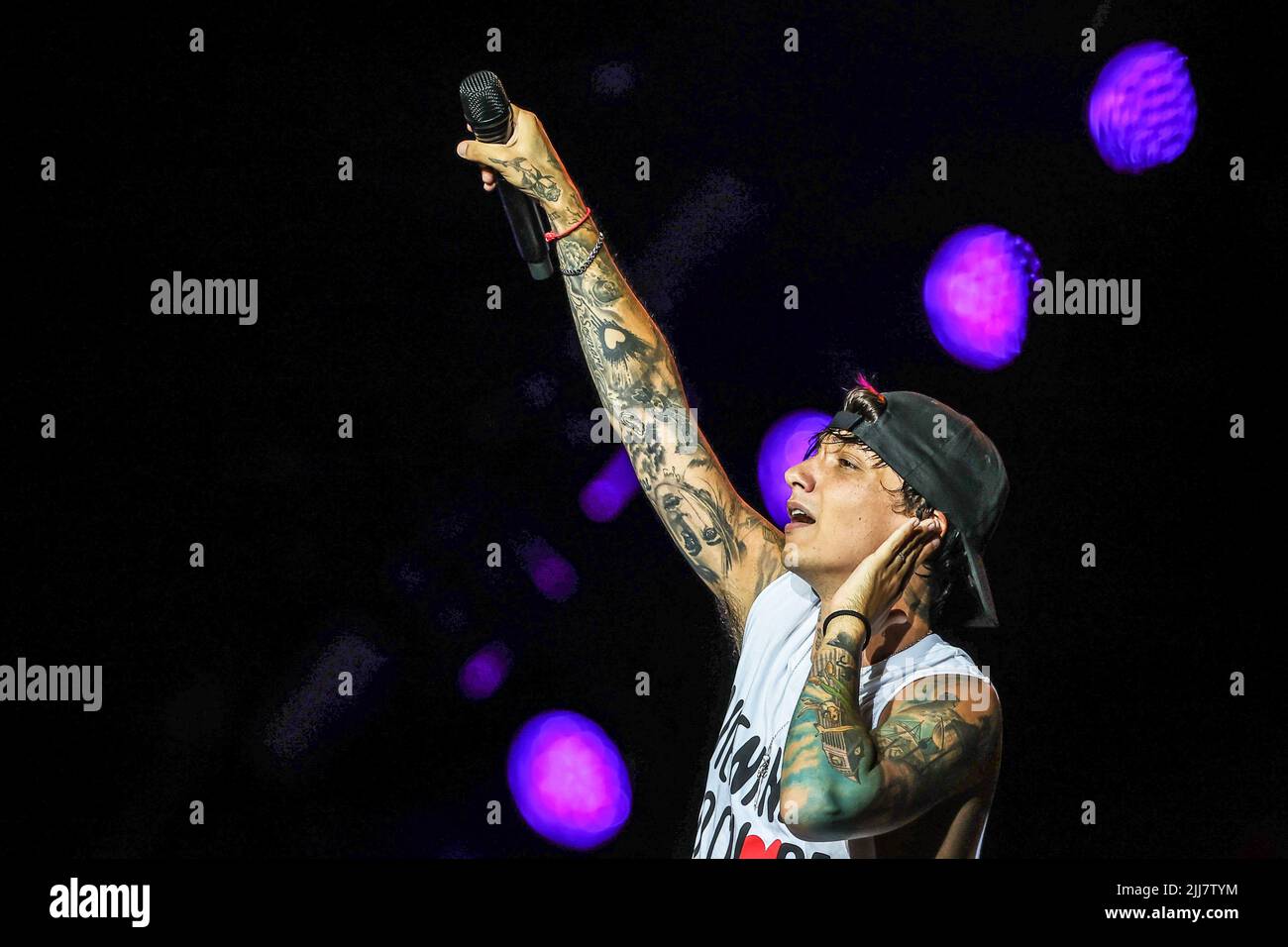 Milan, Italy. 23rd July, 2022. Niccolo Moriconi better known as Ultimo ...