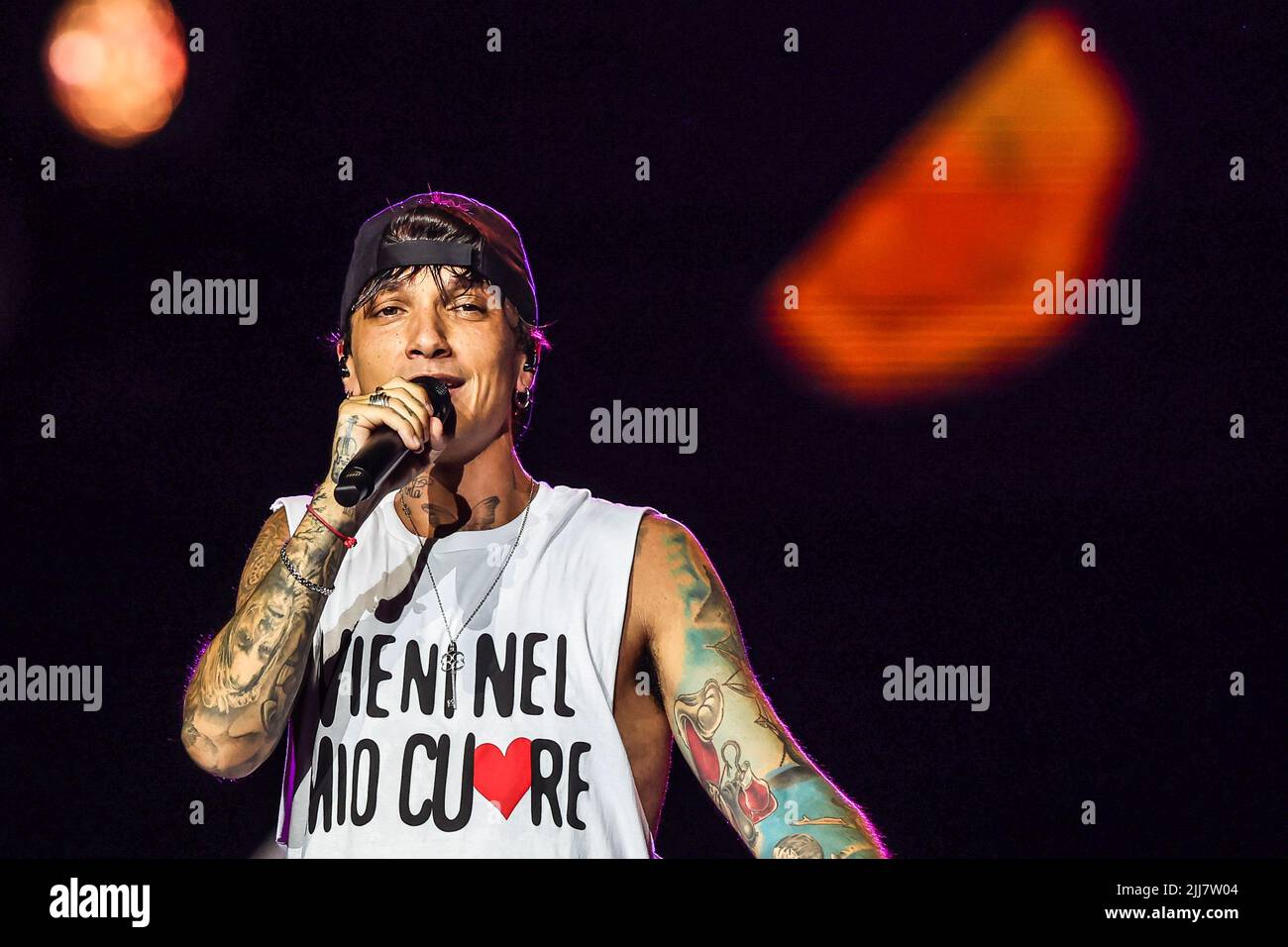 Niccolo Moriconi better known as Ultimo performs live on stage during ...