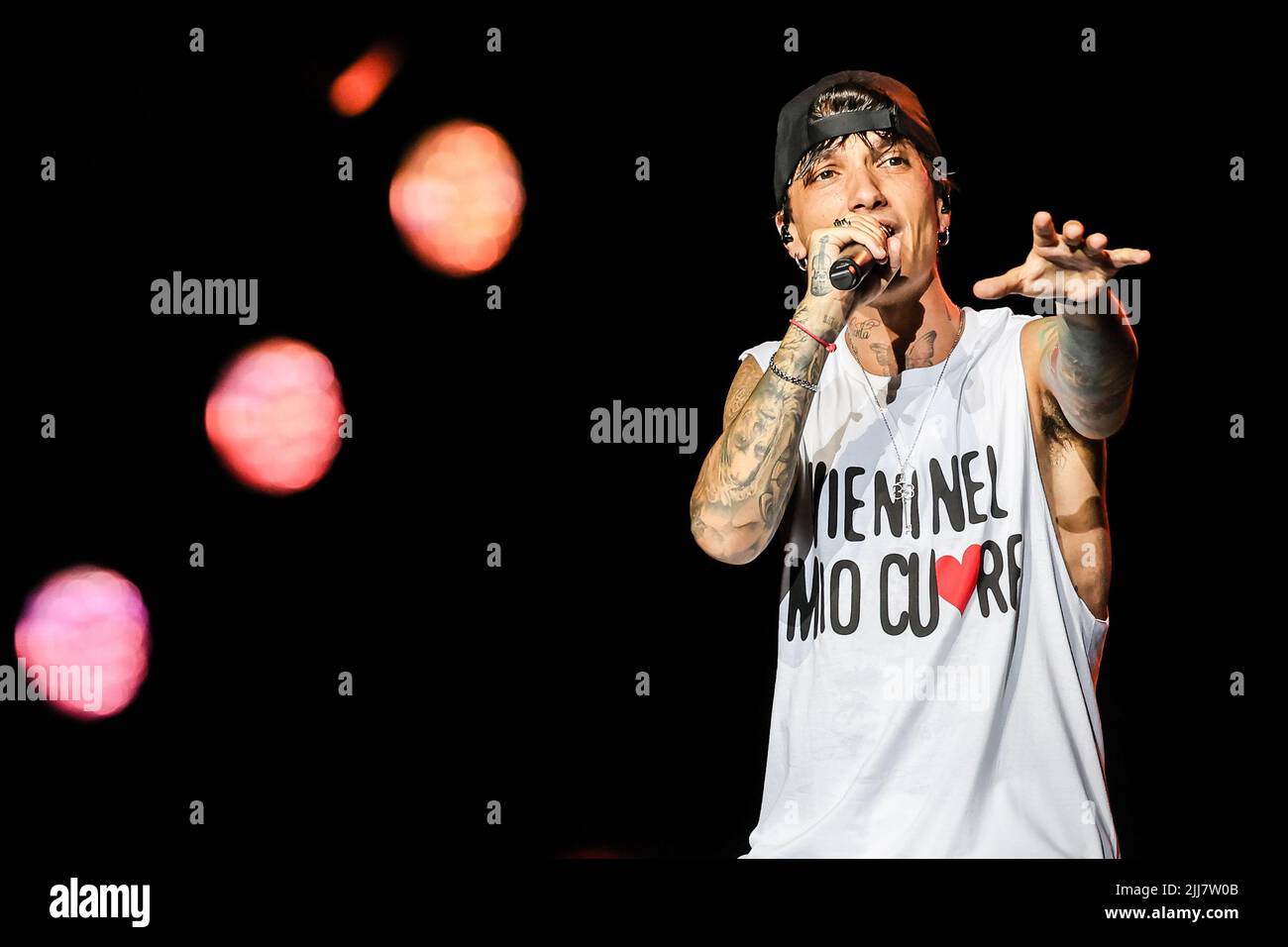 Niccolo Moriconi better known as Ultimo performs live on stage during ...