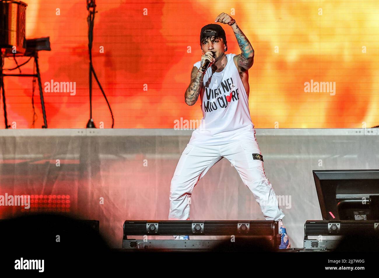 Niccolo Moriconi better known as Ultimo performs live on stage during ...