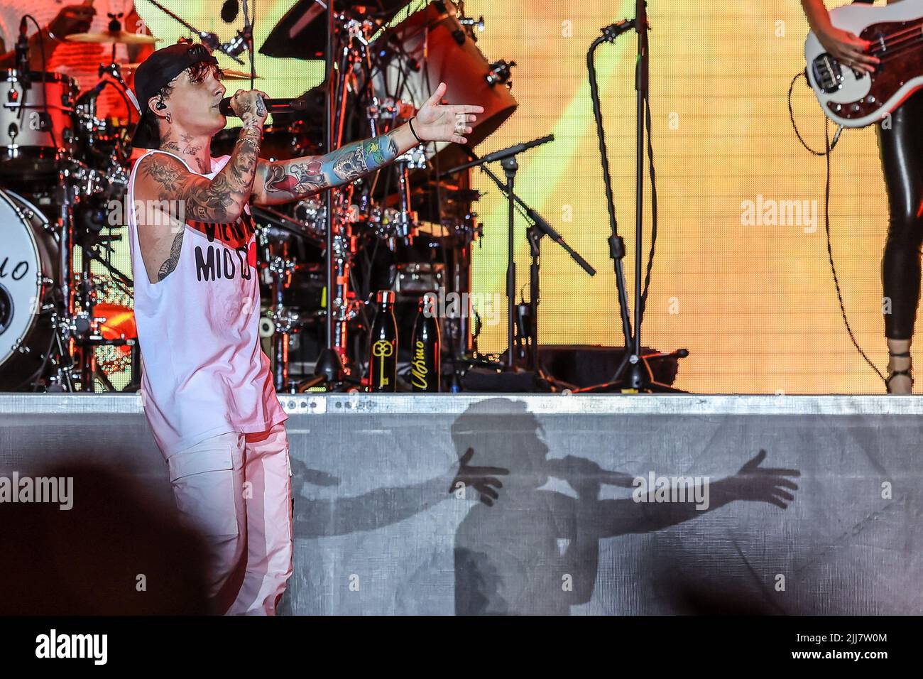 Niccolo Moriconi better known as Ultimo performs live on stage during ...