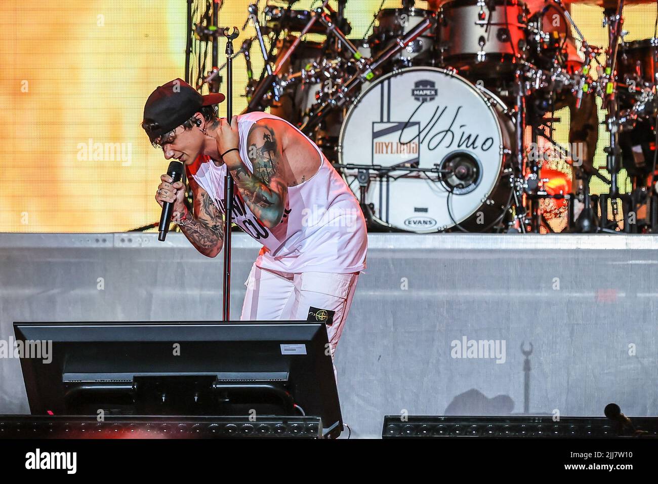 Niccolo Moriconi better known as Ultimo performs live on stage during ...