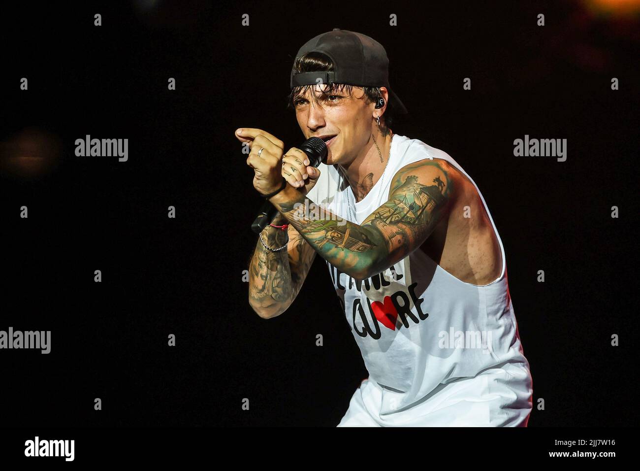 Niccolo Moriconi better known as Ultimo performs live on stage during ...