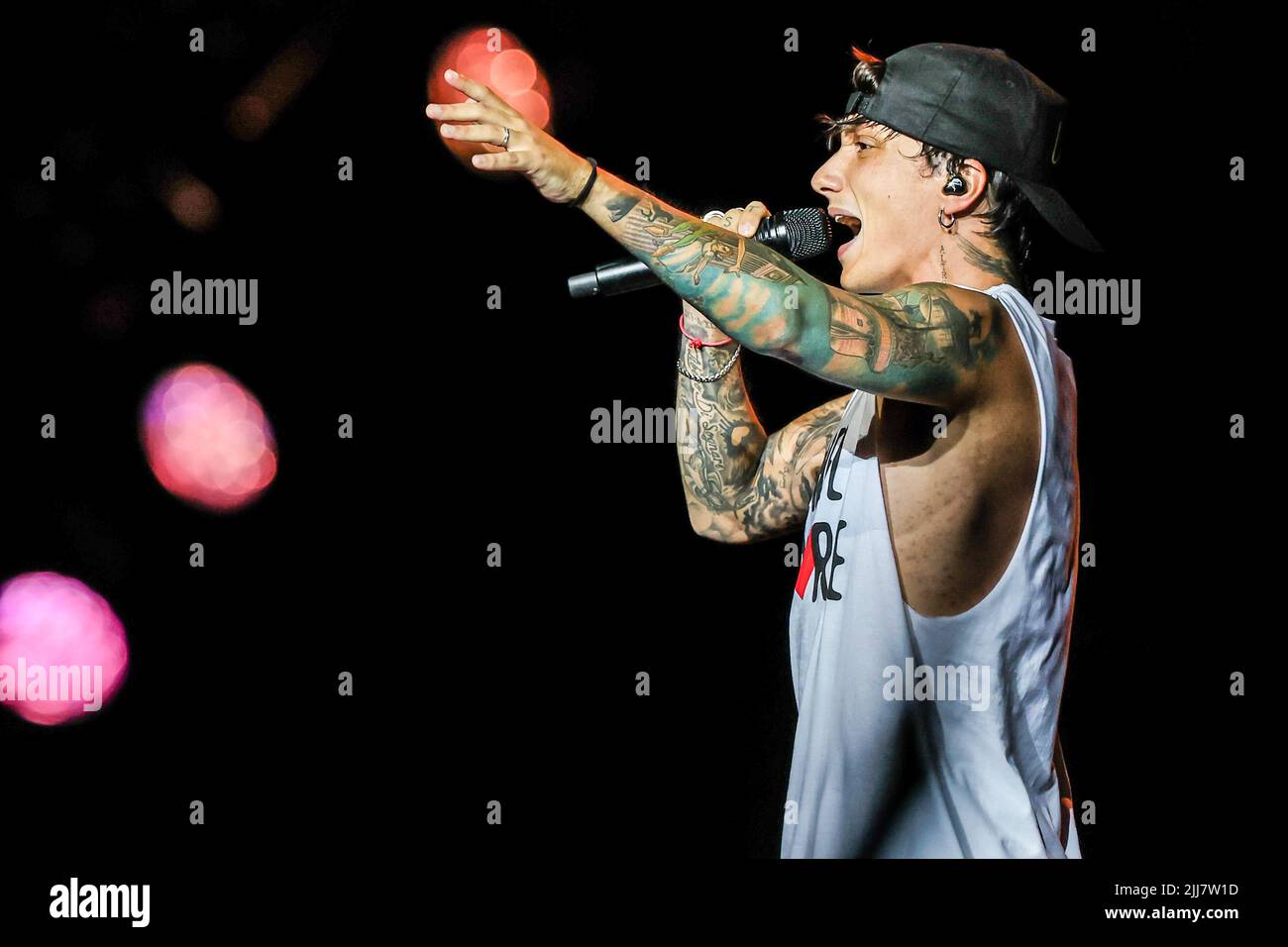 Niccolo Moriconi better known as Ultimo performs live on stage during ...