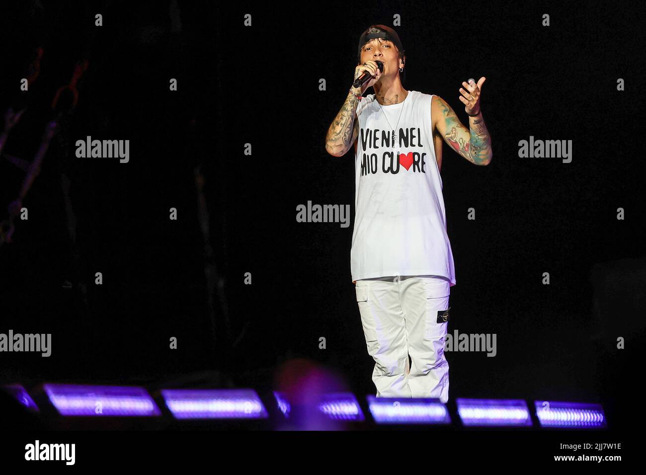 Niccolo Moriconi better known as Ultimo performs live on stage during ...