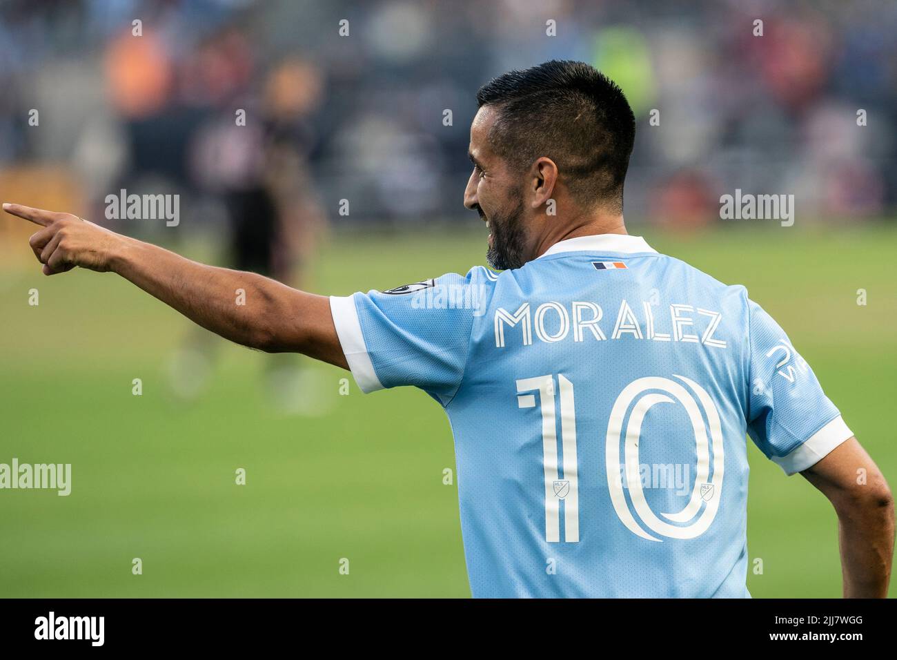 New York, NY - July 23, 2022: Maxi Moralez (10) of NYCFC celebrates ...