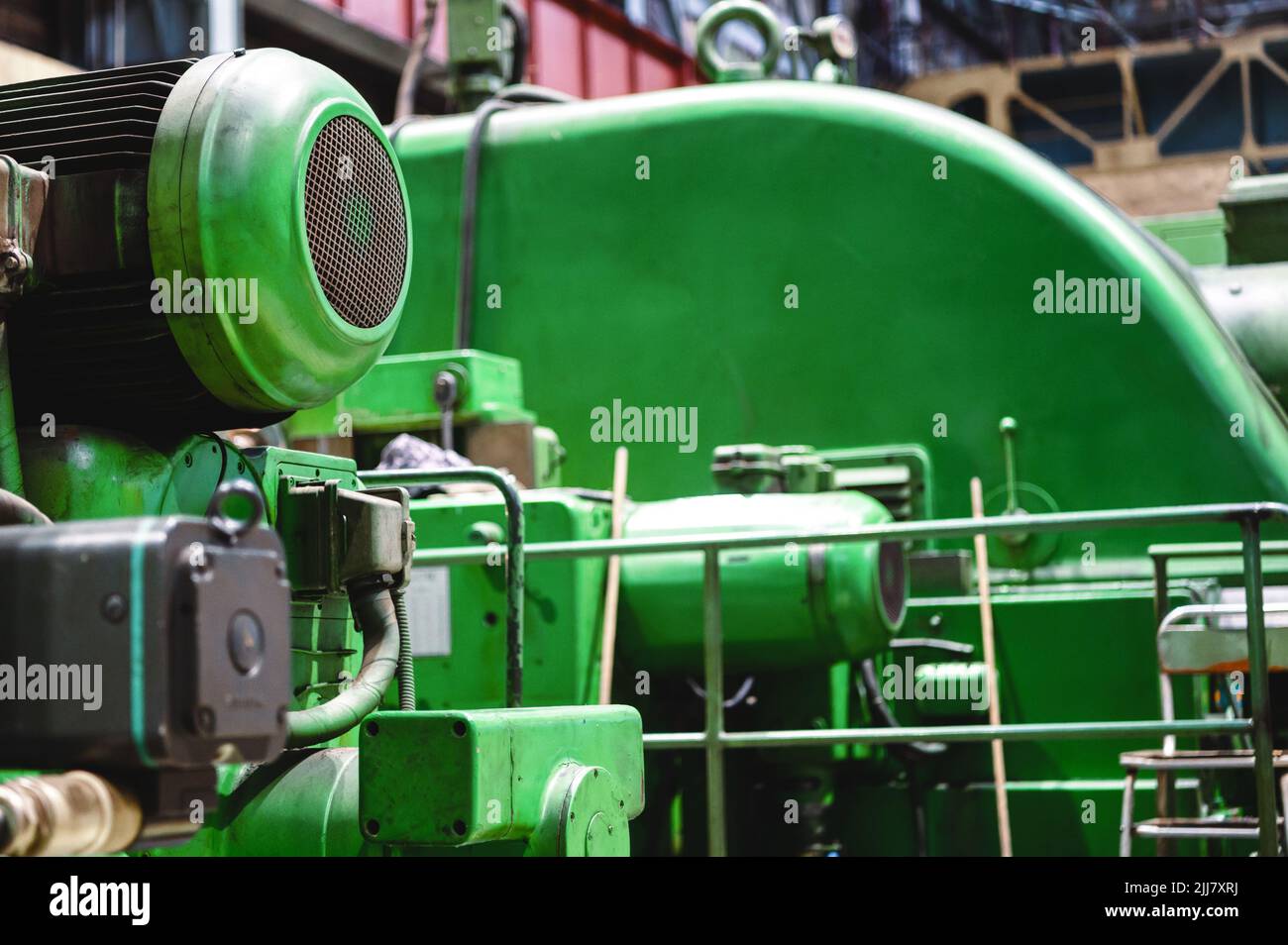 powerful electric motor drive part for metalworking machine Stock Photo ...