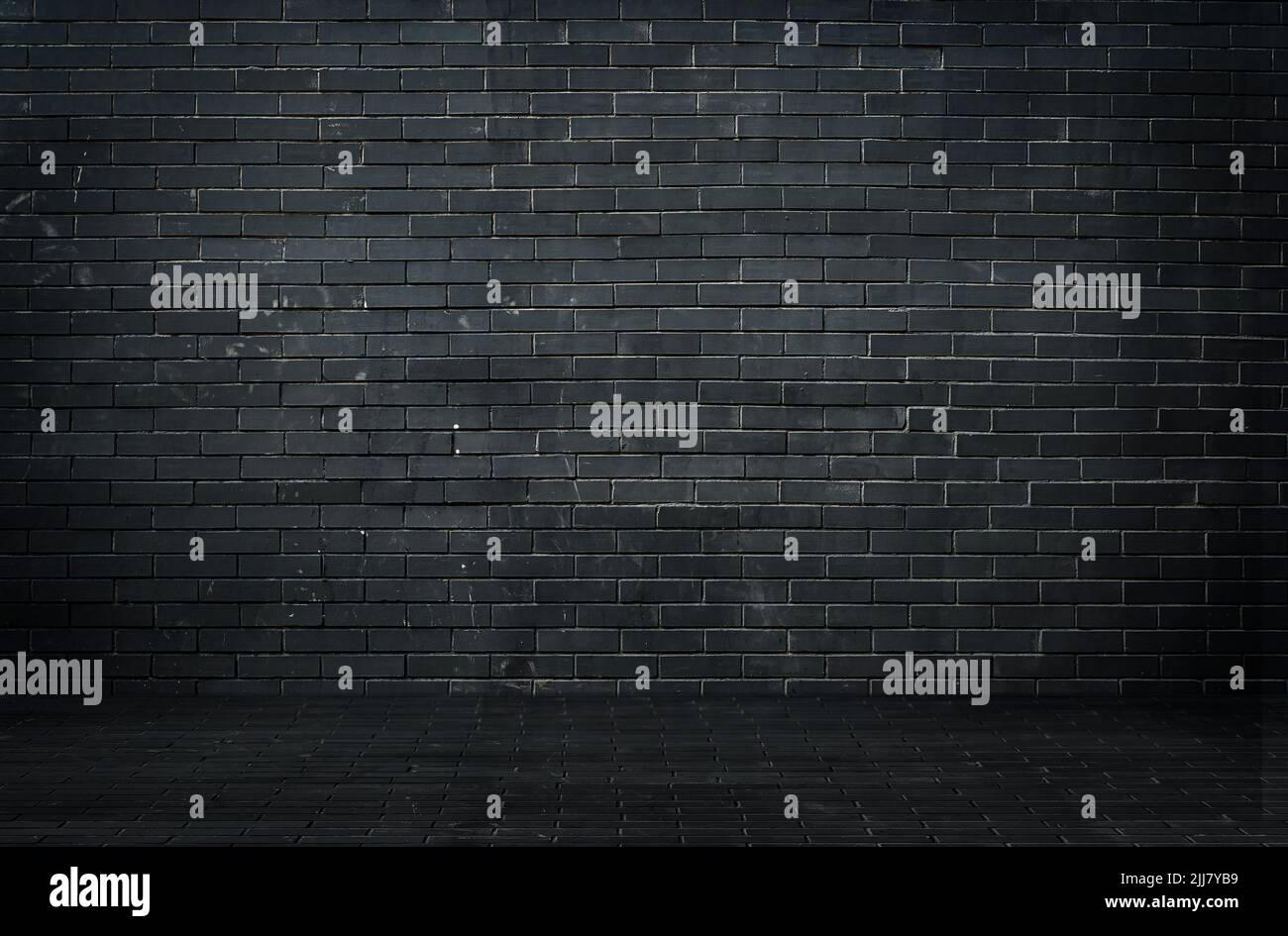 Black brick wall background. Dark brickwork. Copy space. High quality ...