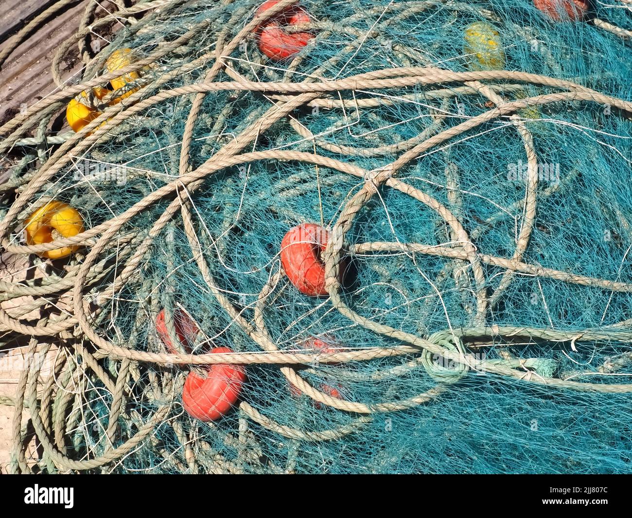 Bundle of fisher net to catch fish Stock Photo - Alamy