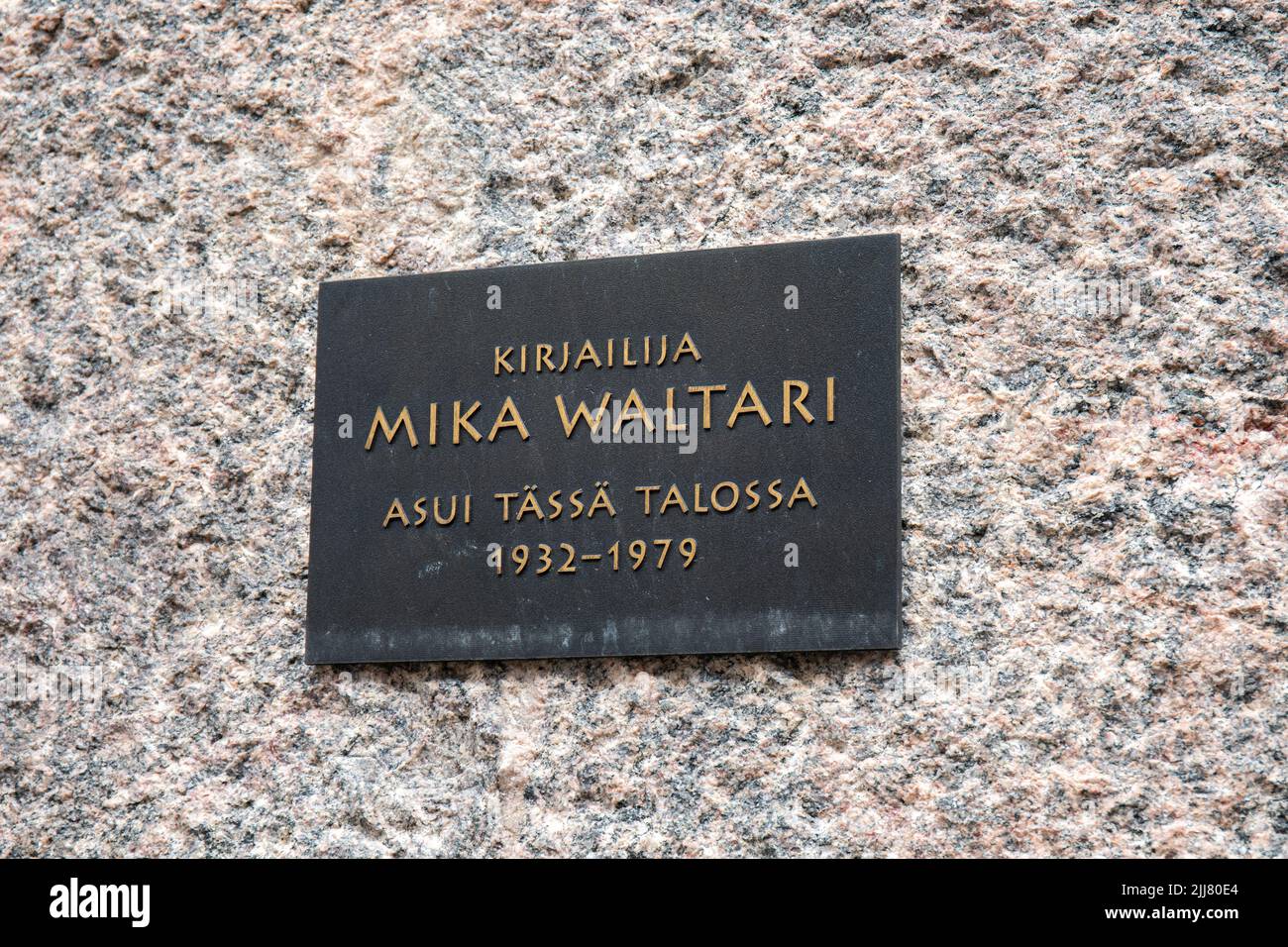Kirjailija Mika Waltari asui tässä talossa. Author Mika Waltari lived ...