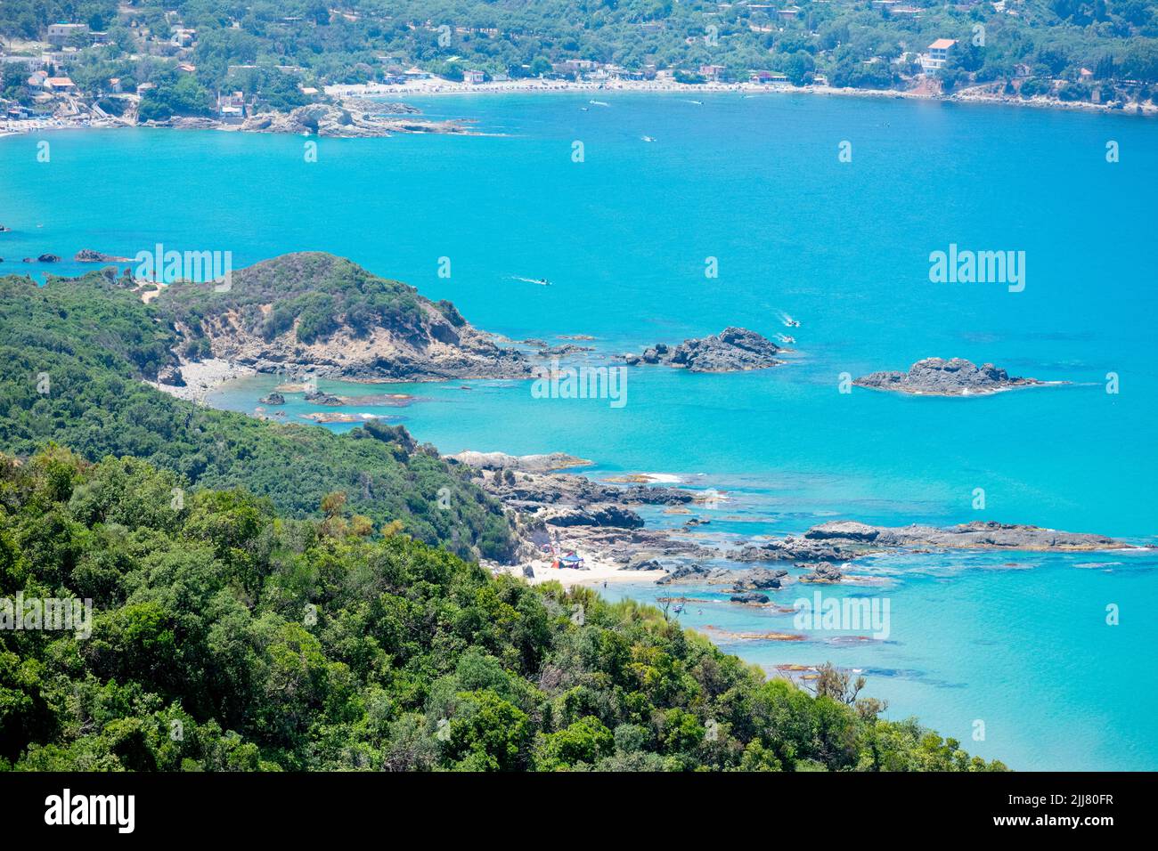 Scenic view from Tamanart Beach in Collo, Algeria Stock Photo - Alamy