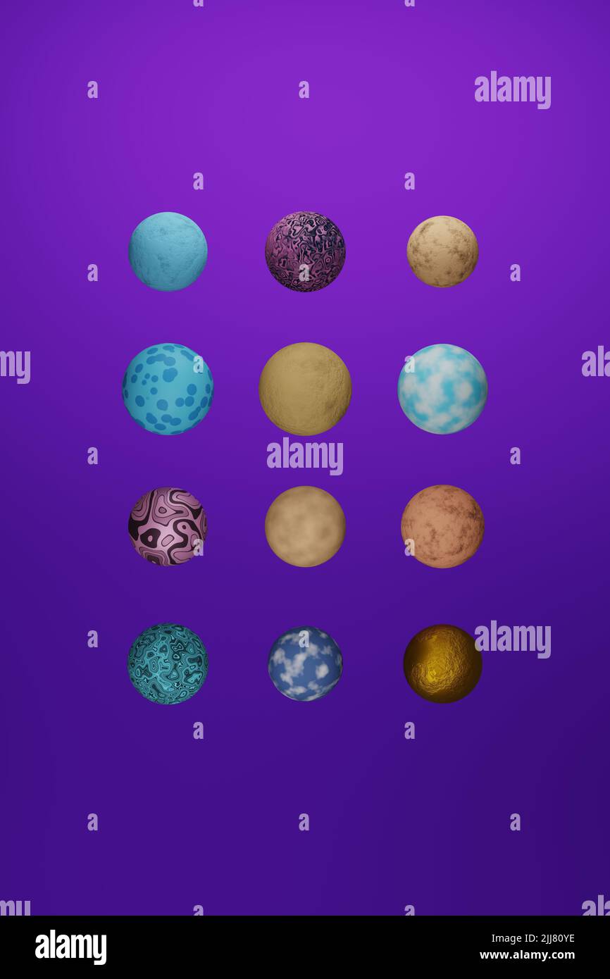 cosmic theme 3d render with glowing stars and planet Stock Photo - Alamy