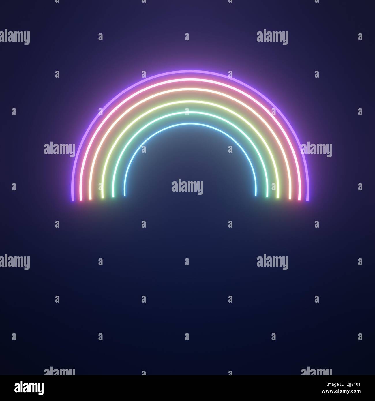 3d render, neon glowing rainbow sign Stock Photo - Alamy
