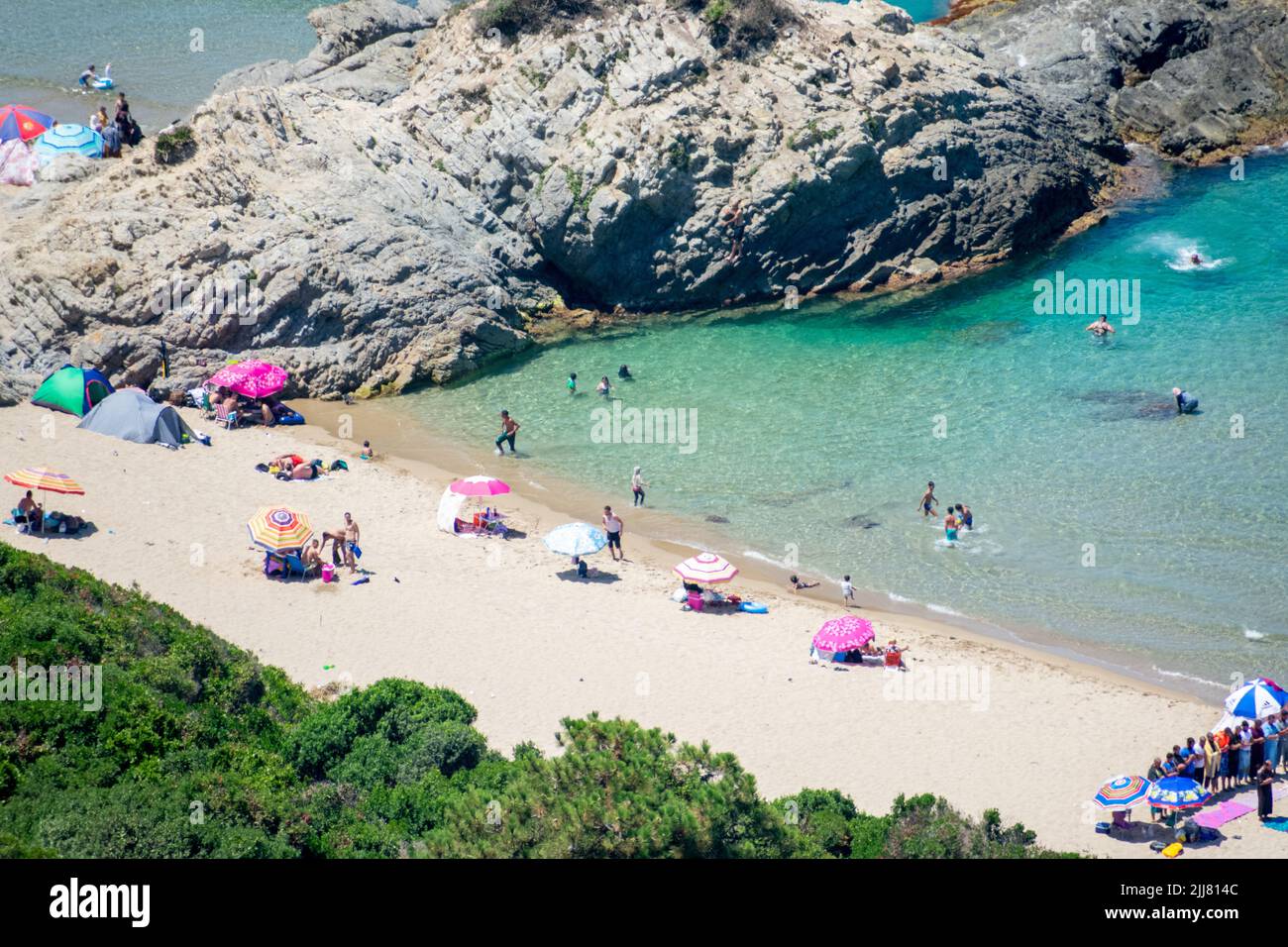 Scenic view from Tamanart Beach in Collo, Algeria Stock Photo - Alamy