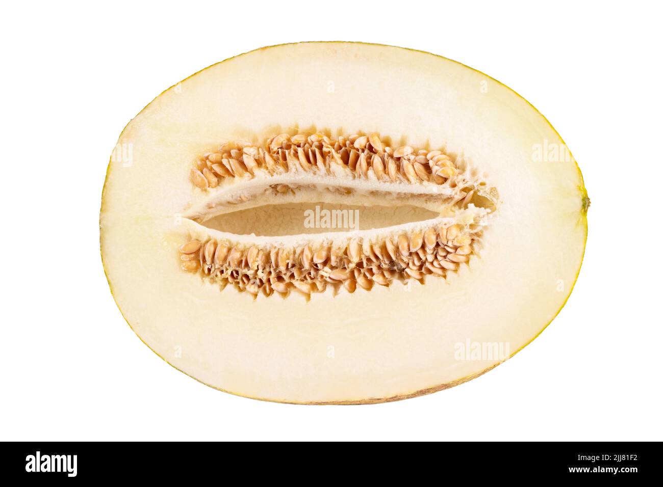 Yellow melon isolated on white background. Clipping Path. Full depth of ...