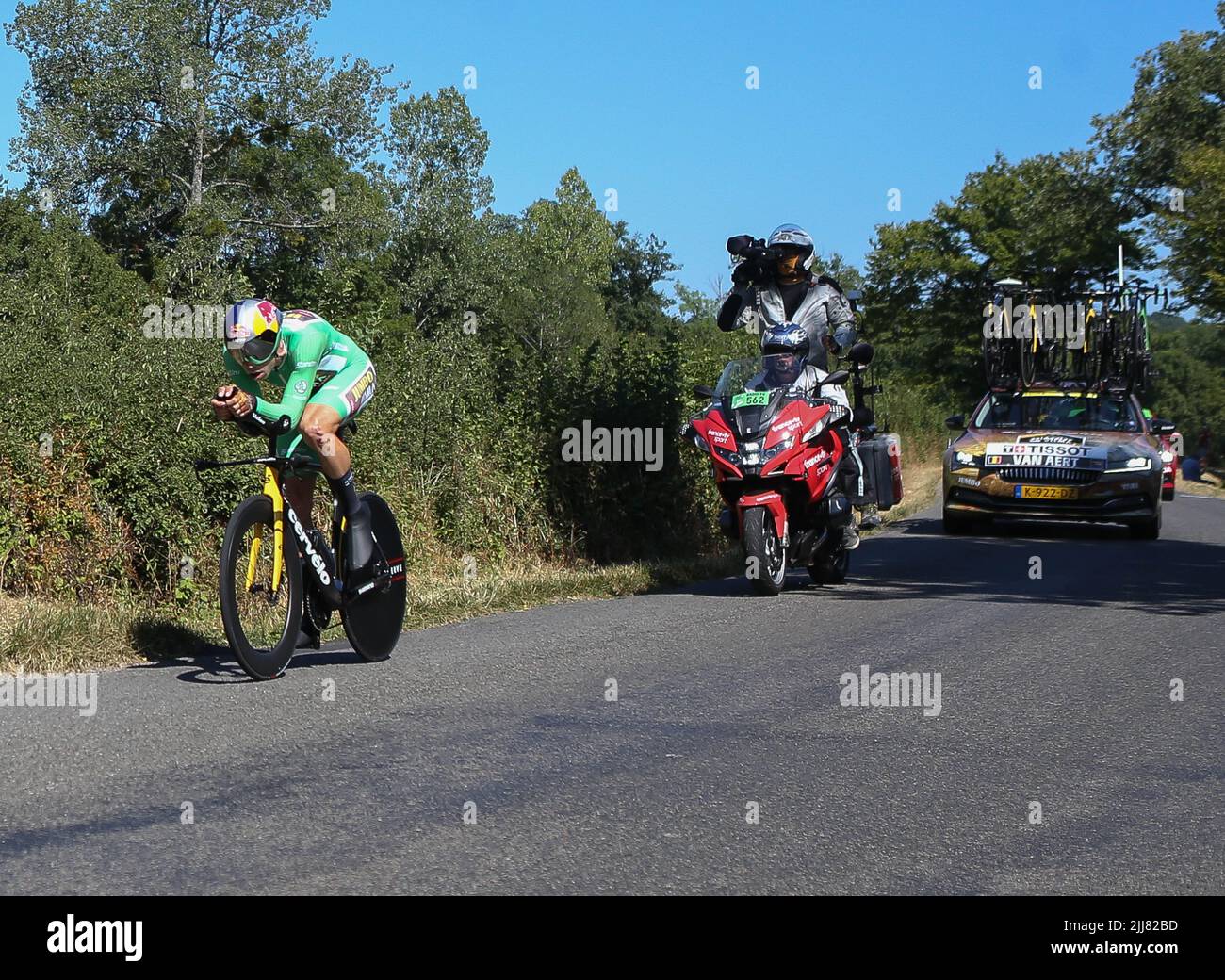 Wout Van Aert of Jumbo - Visma during the Tour de France 2022, cycling ...