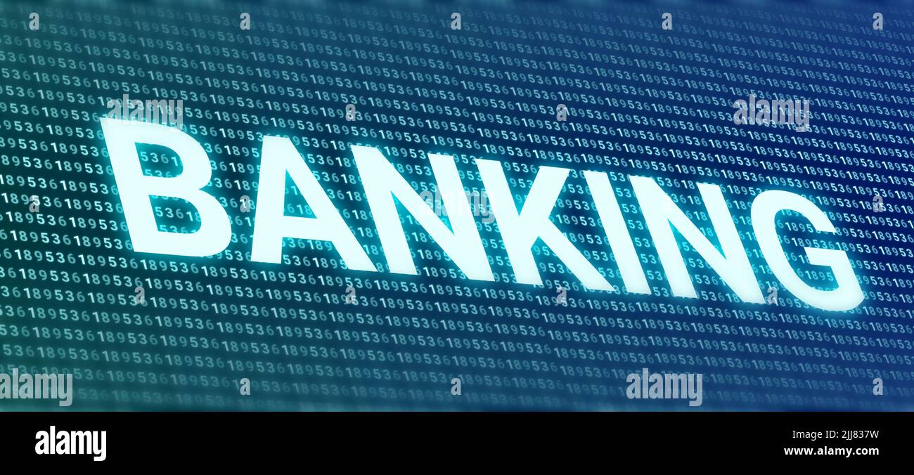 new advanced banking services concept isolated on digital background ...