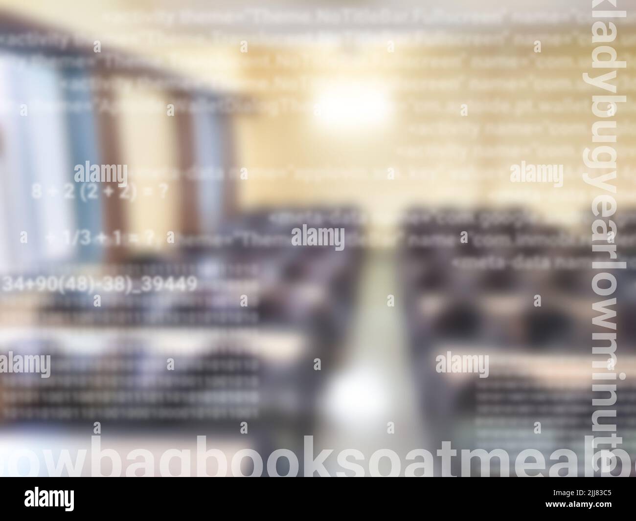 digital class room background with numbers. concept for online studies ...