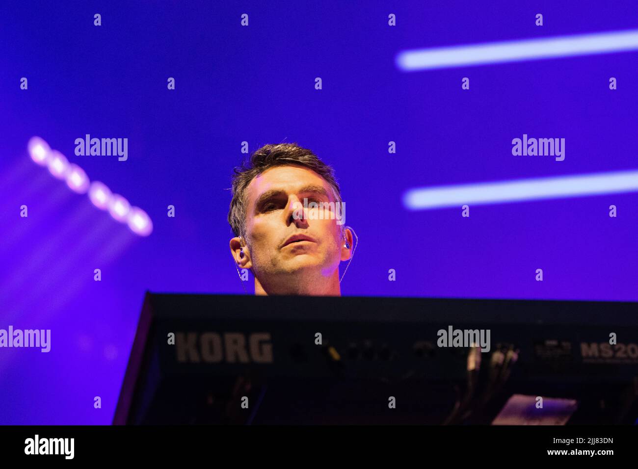Tom Findlay of Groove Armada Bluedot festival Cheshire infront of the ...