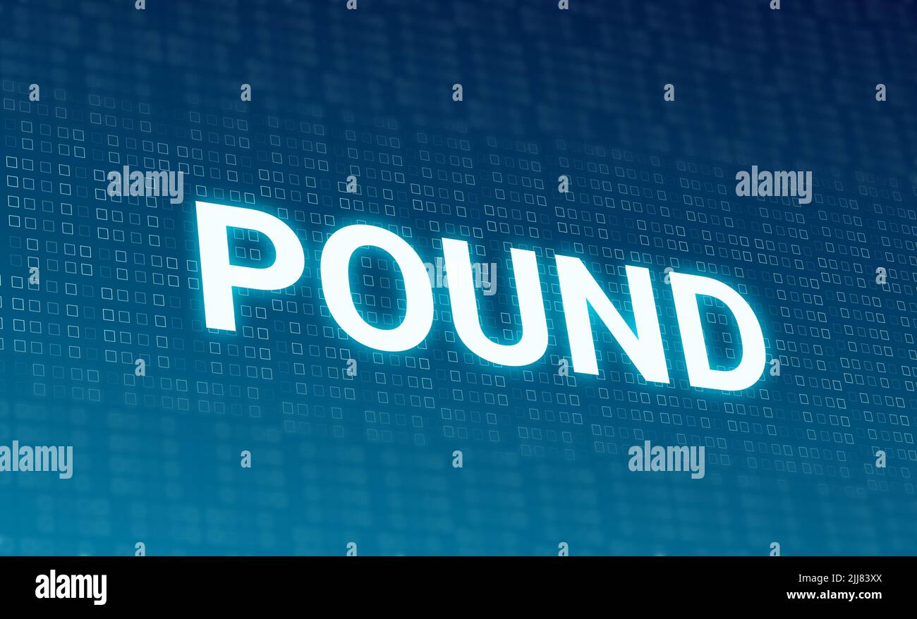 digital pound currency illustration with 3d blur view. concept for ...