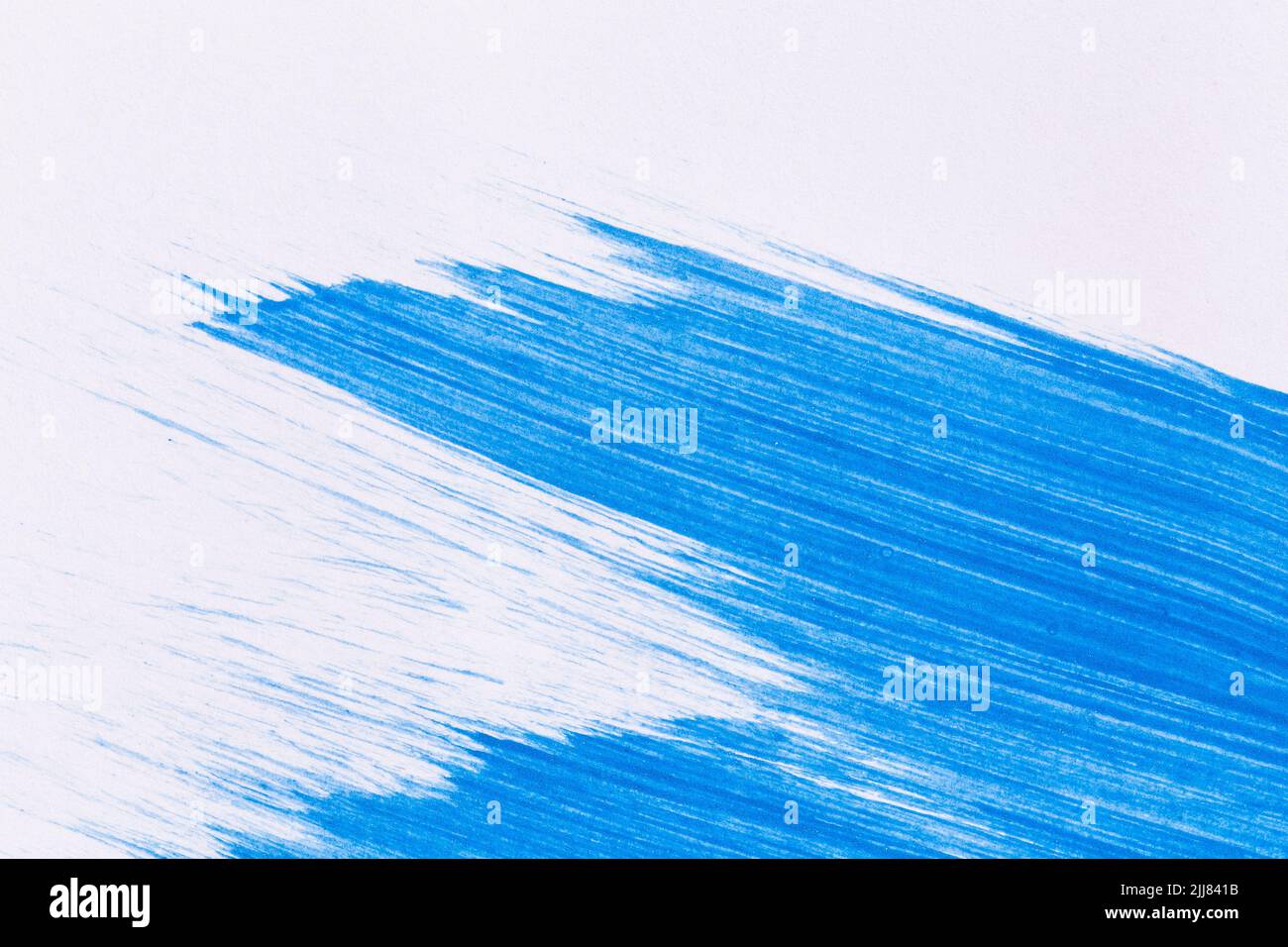 acrylic paint texture background blue color on white paper. Brush ...