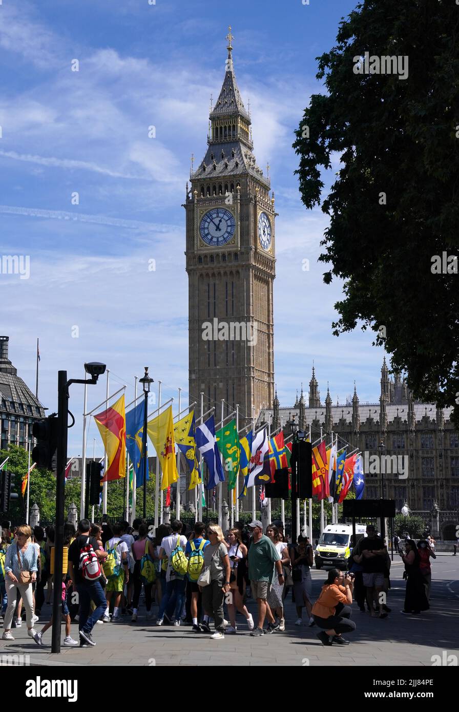 Flags in Parliament Square, London for Historic County Flag Day (HCFD ...