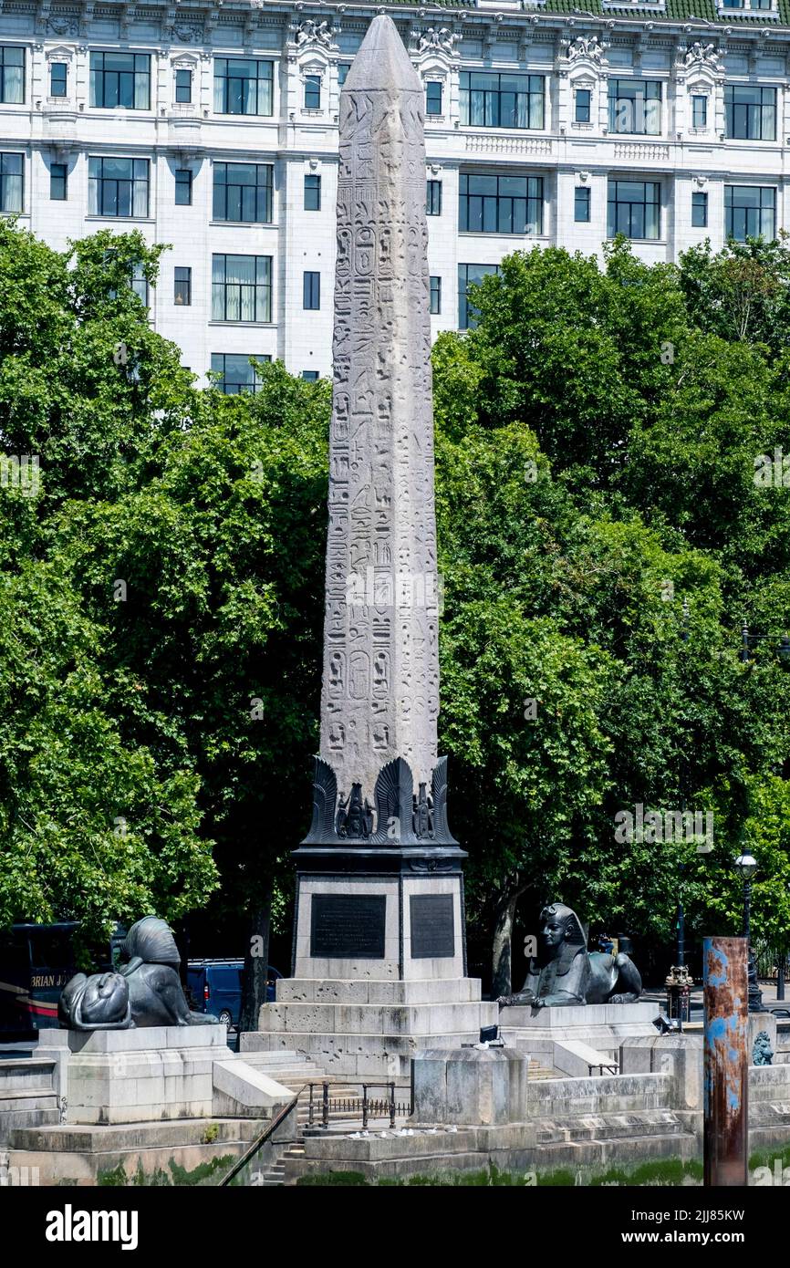 Cleopatra's Needle, an ancient Egyptian obelisk on the Victoria ...