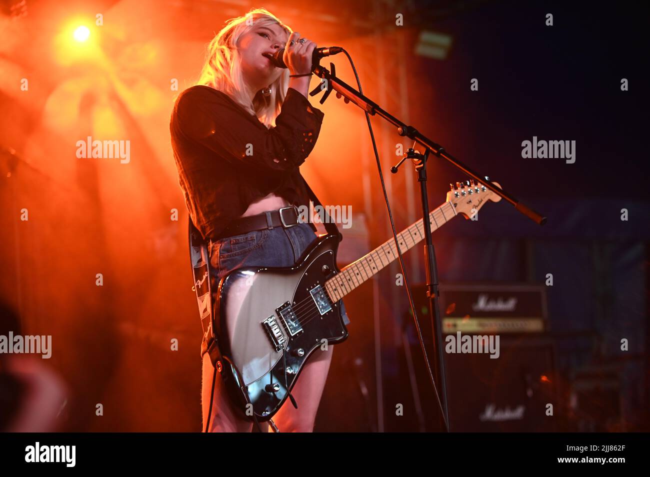 Swim Club Performing at Tramlines Festival , Uk , 23.07.2022 Stock ...