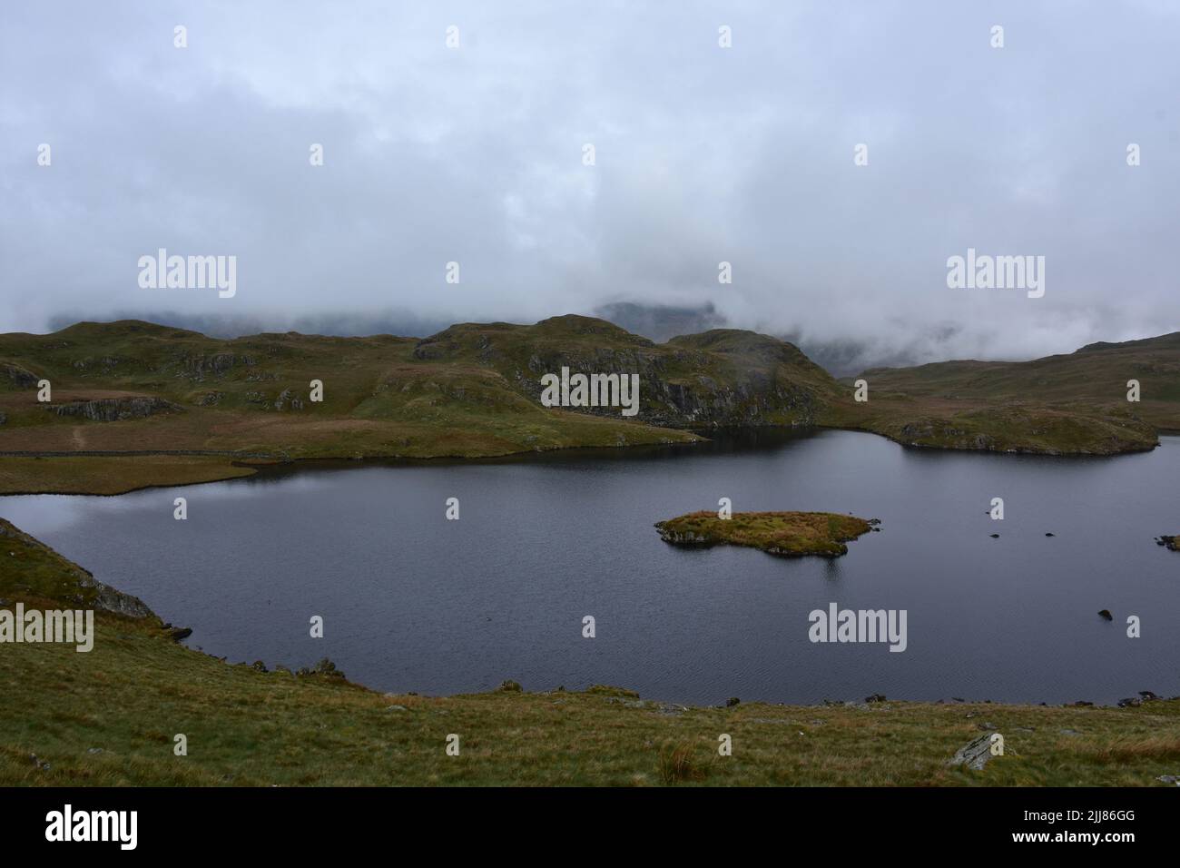 Beautiful scenic views of Angle Tarn in North England Stock Photo - Alamy