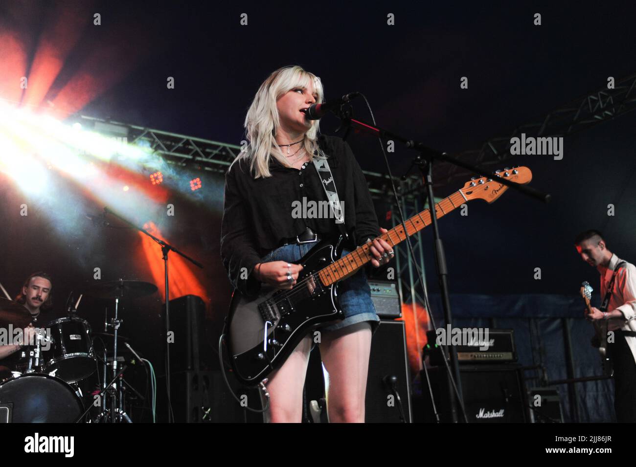 Swim Club Performing at Tramlines Festival , Uk , 23.07.2022 Stock ...