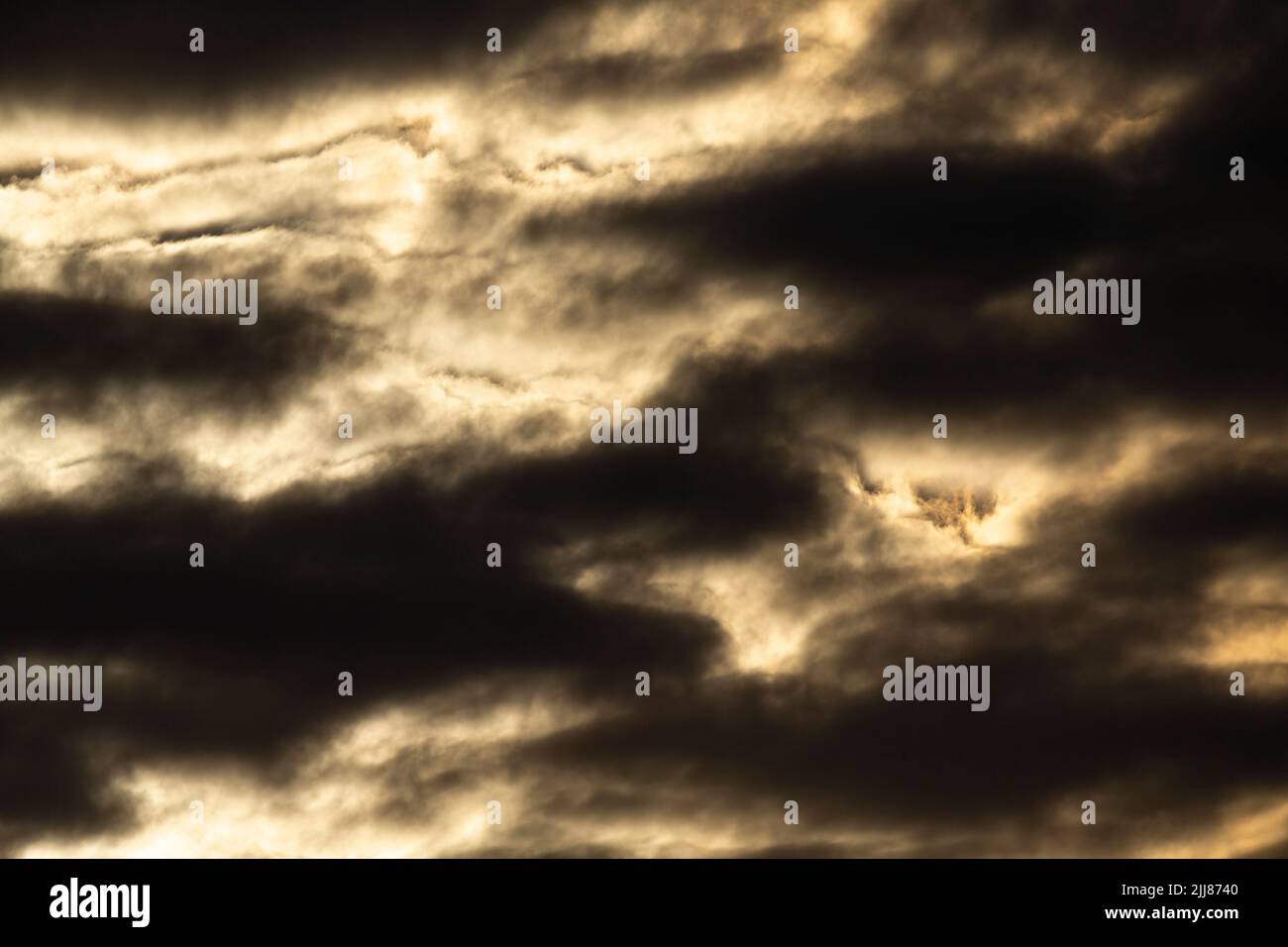 Landscape view of clouds at sunrise, Weston-Super-Mare, Somerset, UK ...