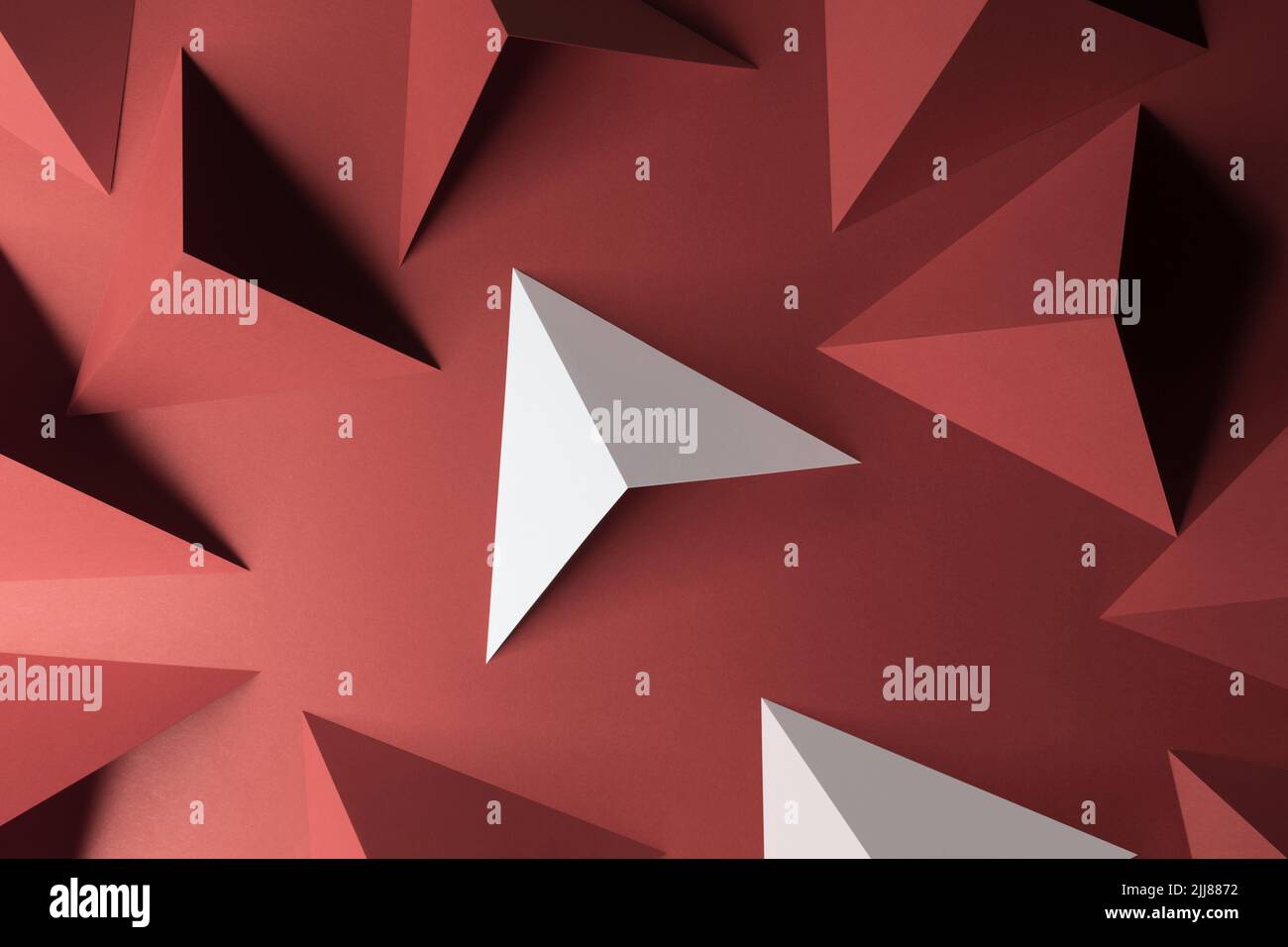 Triangular elements of paper, abstract Stock Photo - Alamy