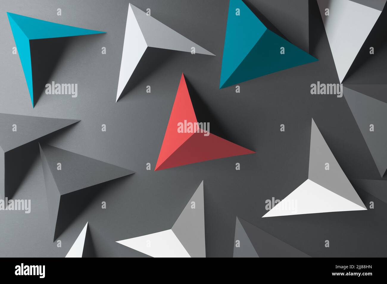 Triangular elements of paper, abstract Stock Photo - Alamy