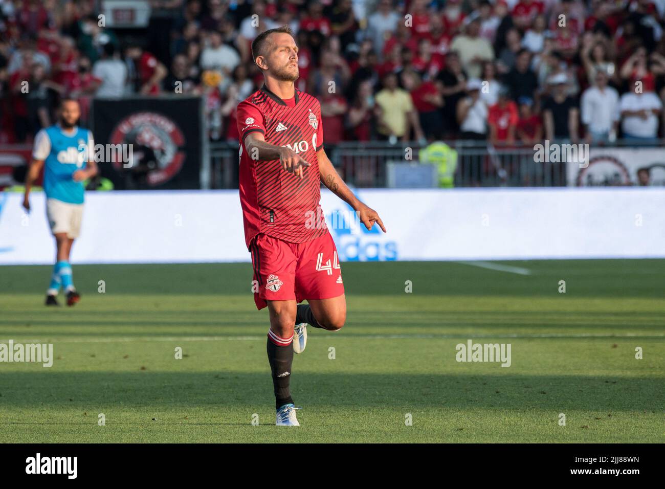 Domenico Criscito (44) in action during the MLS game between Toronto FC ...