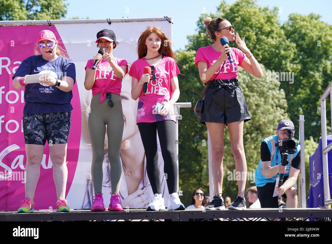 Former Girls Aloud band members (2nd left to right) Cheryl, Nicola ...