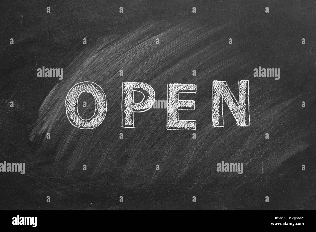 Open sign on entrance Black and White Stock Photos & Images - Alamy
