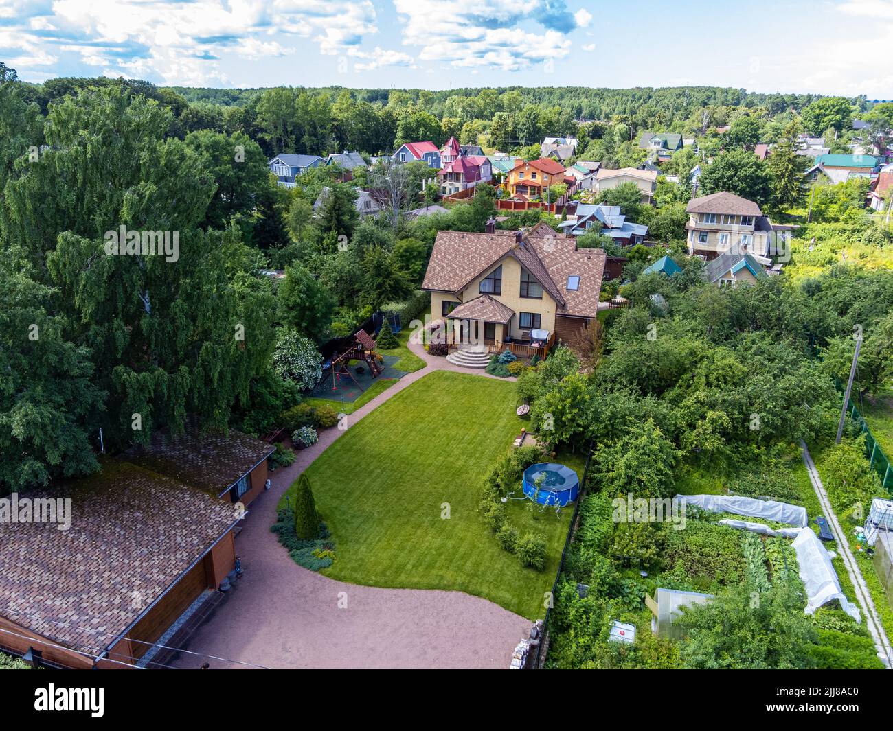 Drone top view vacation house hi-res stock photography and images - Alamy